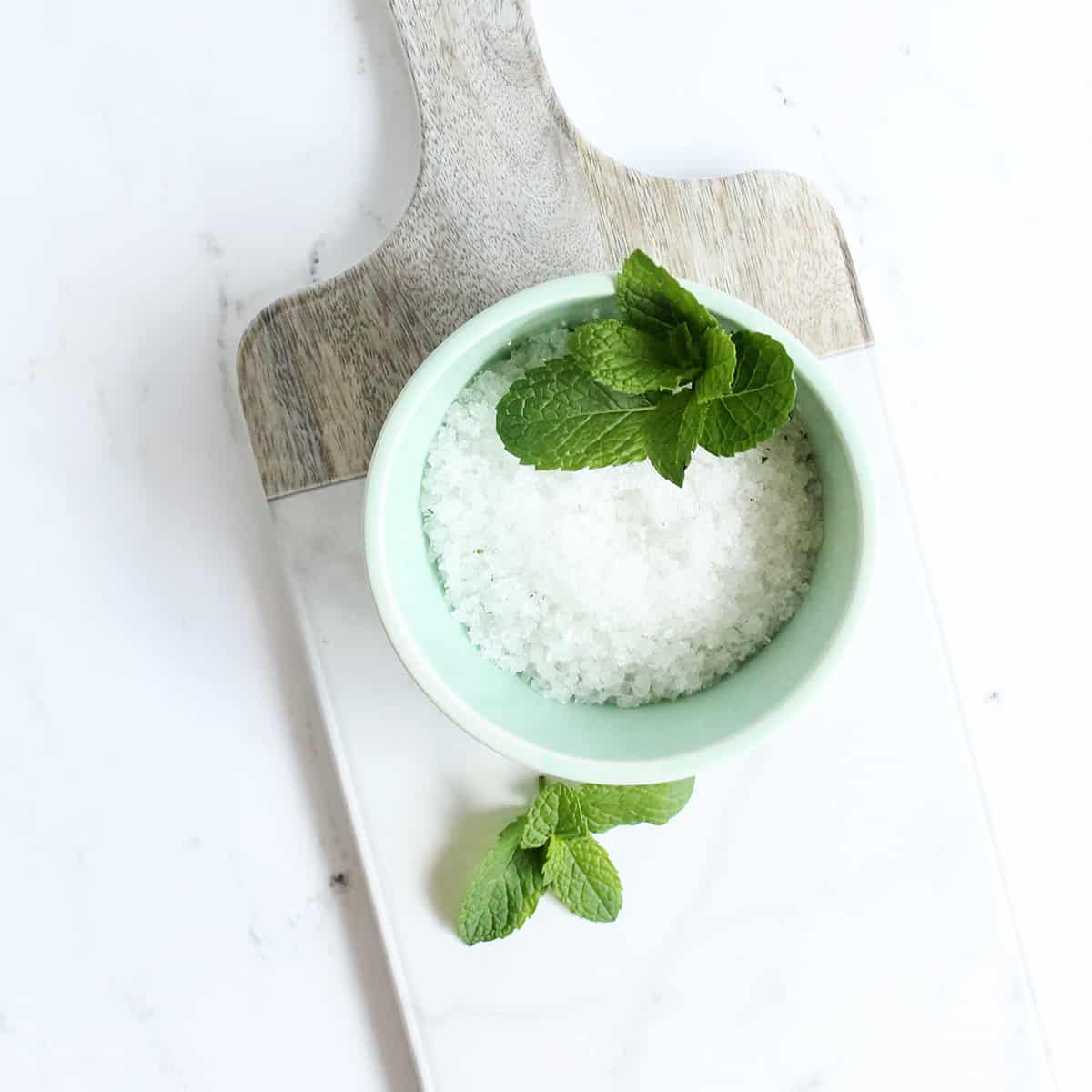 Citrus Mint Homemade Bath Salts Recipe with Essential Oils