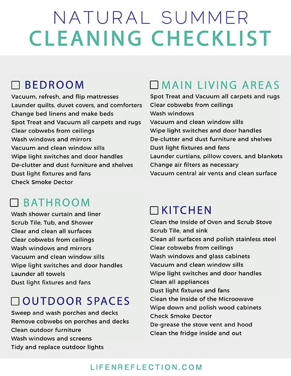 Surefire Summer Cleaning Checklist: Printable and Tips