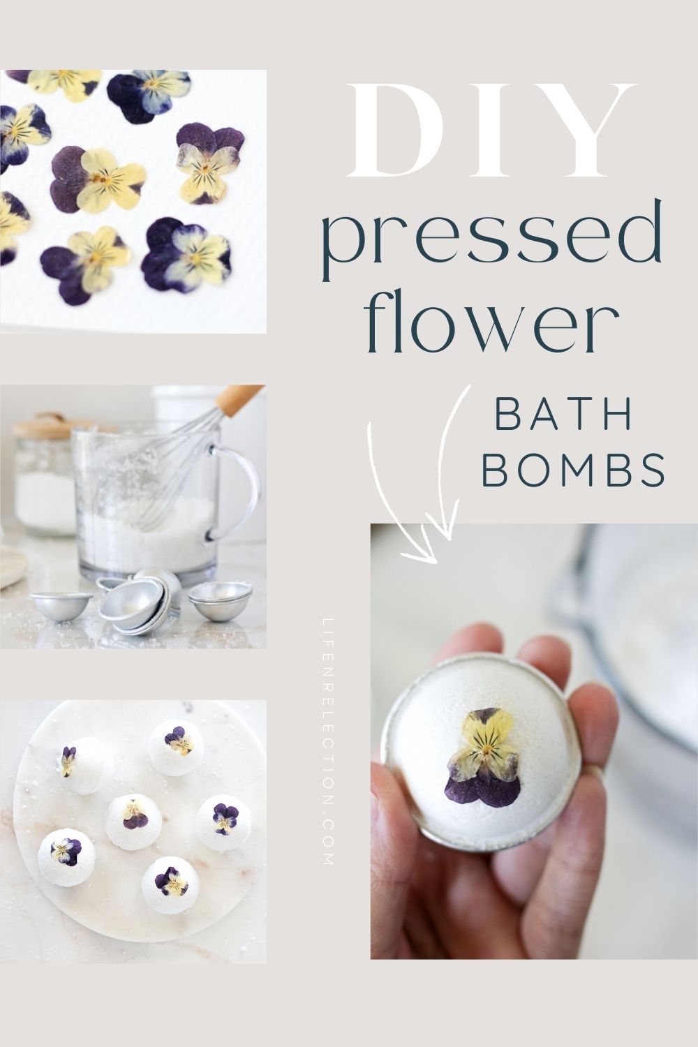 Pressed Flower Bath Bombs DIY
